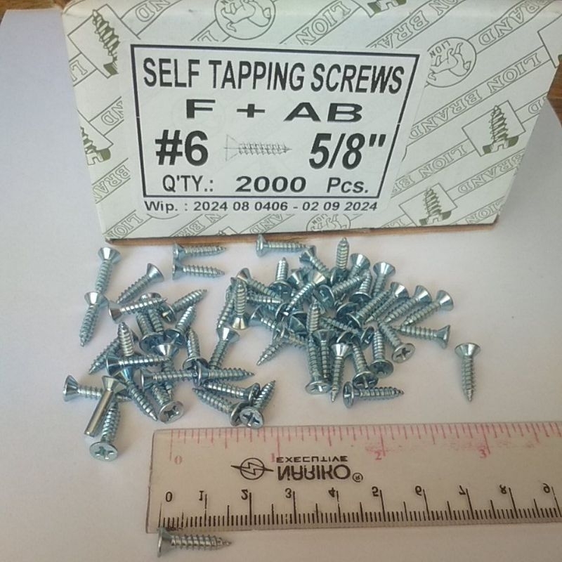 KAYU Wooden Screws 1/6 cm FAB Screws Retail 6 x 5/8 Contents 100 pcs ...