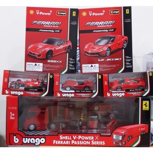 Burago Shell Ferrari Passion Series Complete Set (Limited Edition ...