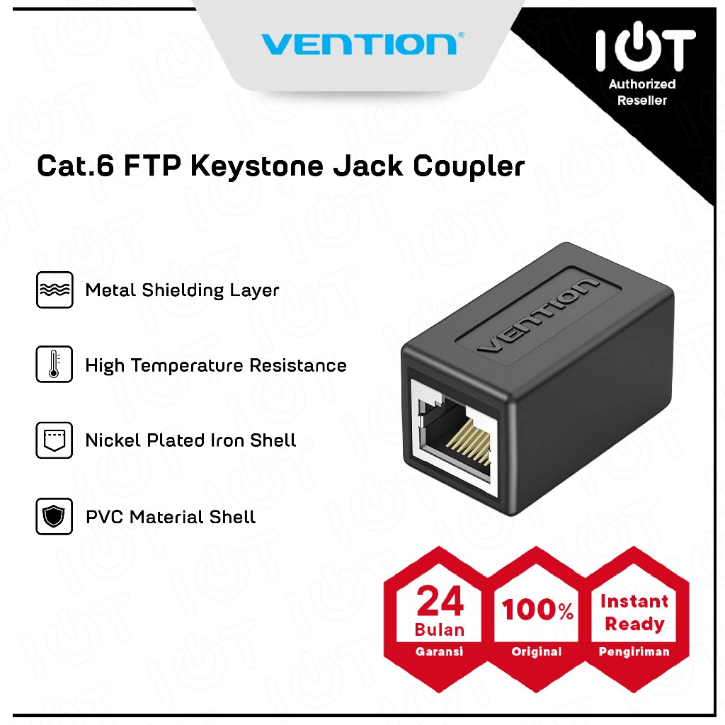 Vention Connector RJ45 Cat6 FTP Keystone Jack Coupler - IPV | Shopee ...