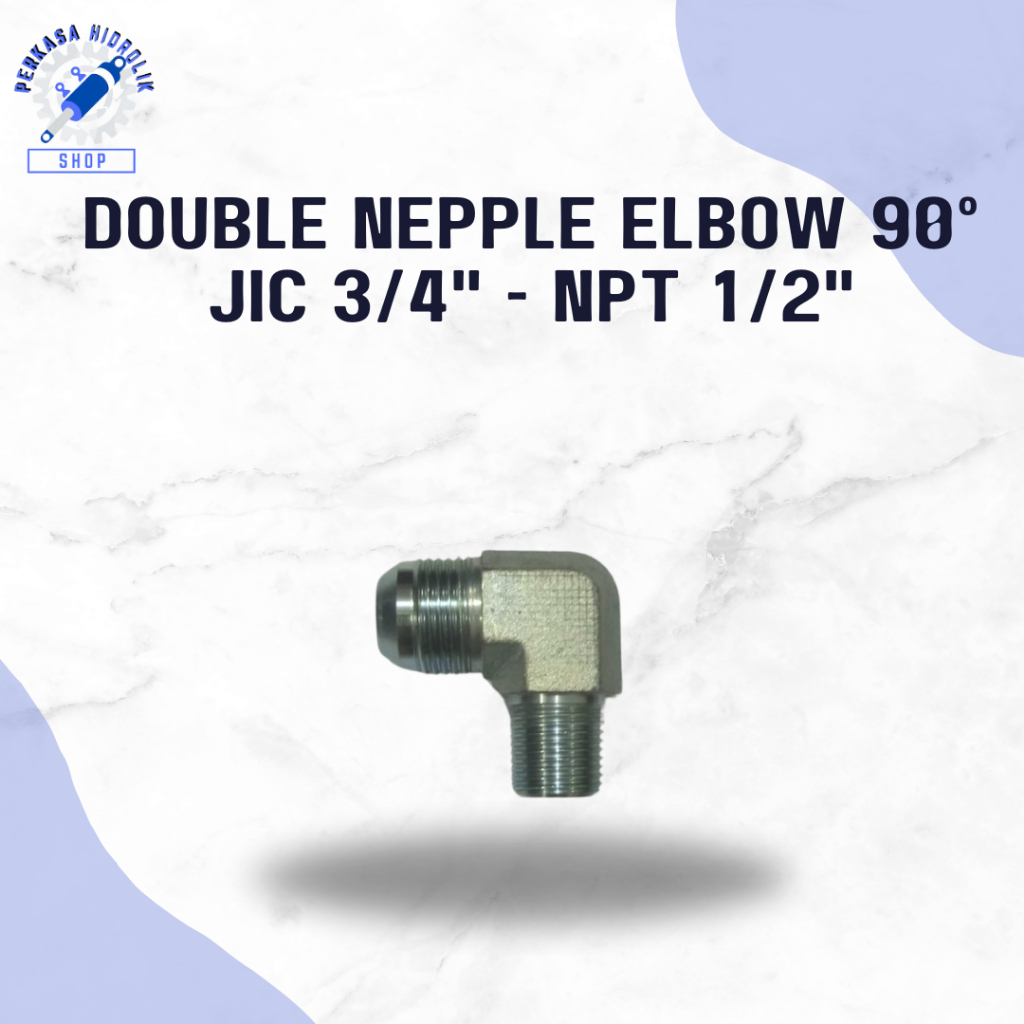 Doble Nepple Elbow 90 JIC 3/4" Inch - NPT 1/2" Inch | Shopee Malaysia