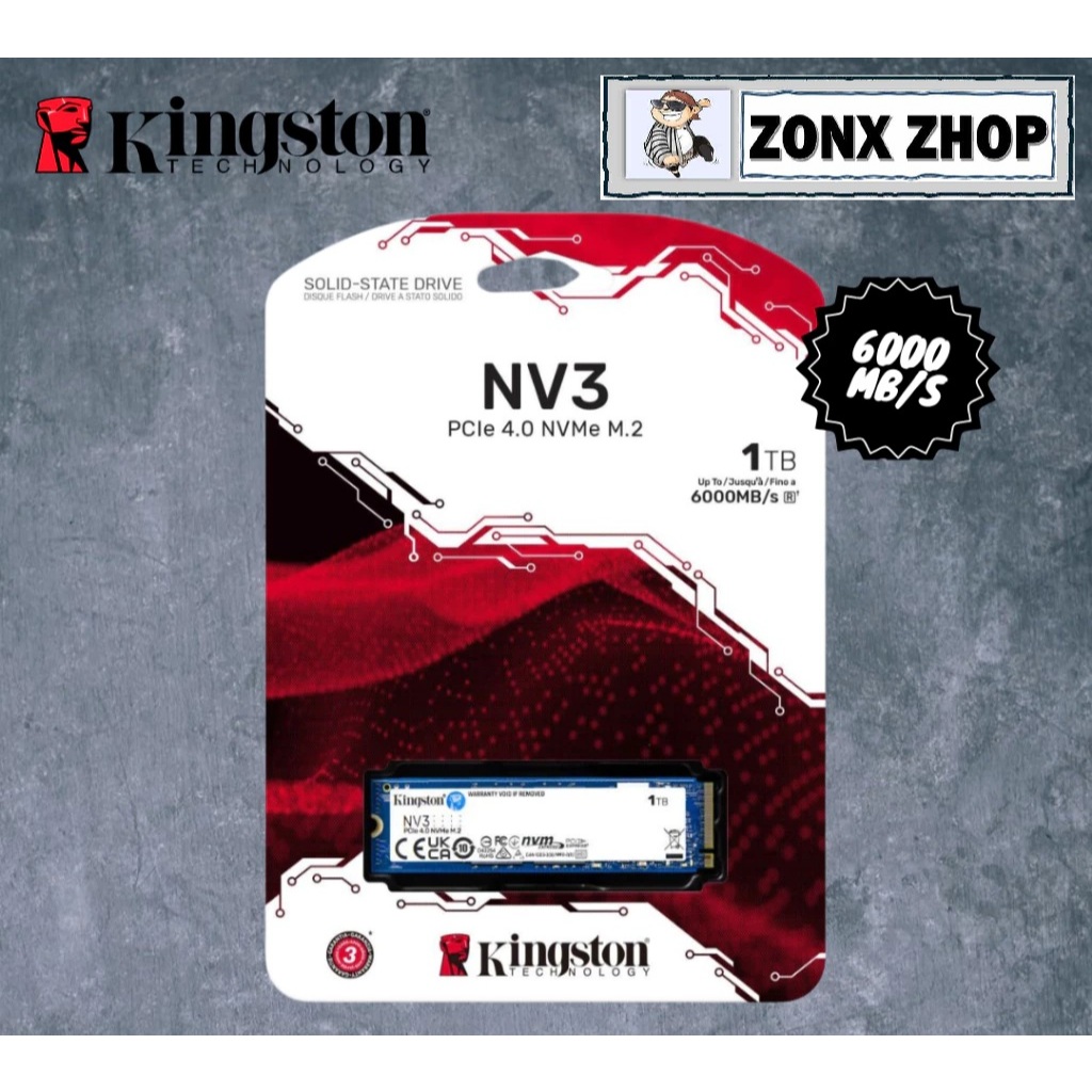 Ssd NVME Kingston NV3 PCIe 4.0 M.2 2280 NVME Gen 4 6000Mbps Cap. 1tb ...