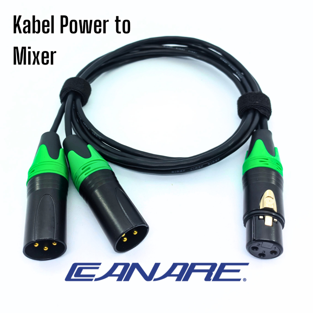 Audio Cable In Out Mixer Power Branch 1x XLR Female to 2x XLR Male ...