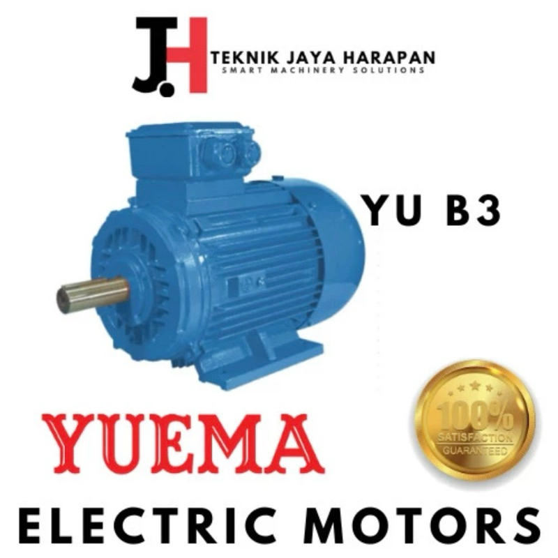 MESIN DYNAMO ELECTRIC MOTOR YUEMA YU 4P 0,75KW 1HP 3PHASE 380V B3 ...