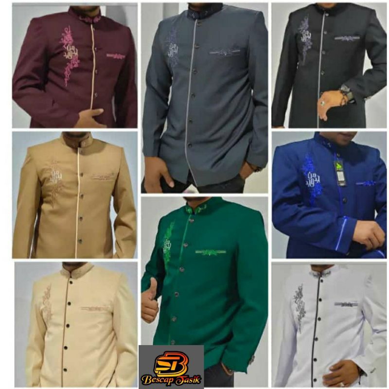 MERAH HIJAU HITAM PUTIH Jasko Embroidery Motif Jasko Premium Bescap ...