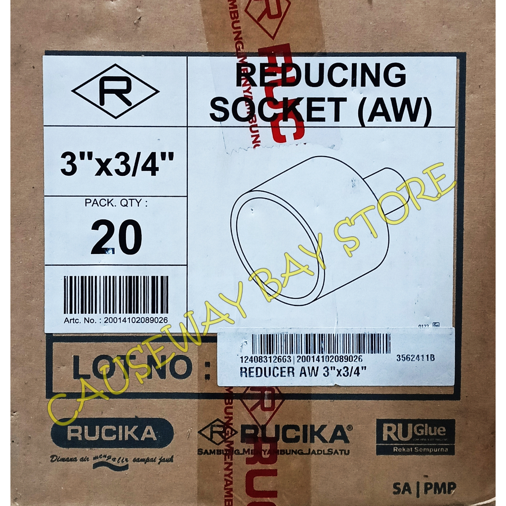 SOCK REDUCER PVC 3" X 3/4" RUCIKA PRICE 1 DUS (20 pcs) | Shopee Malaysia