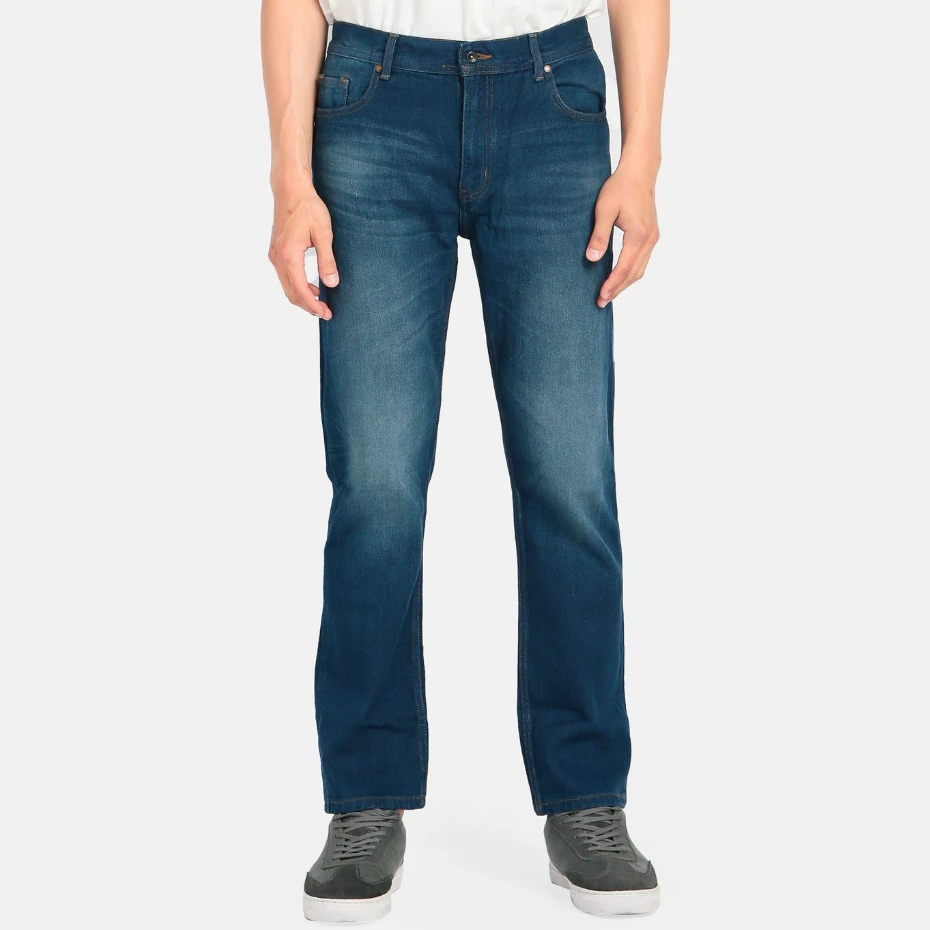 Guten Inc - Rambler Blue Snow Washed Men's Jeans | Shopee Malaysia