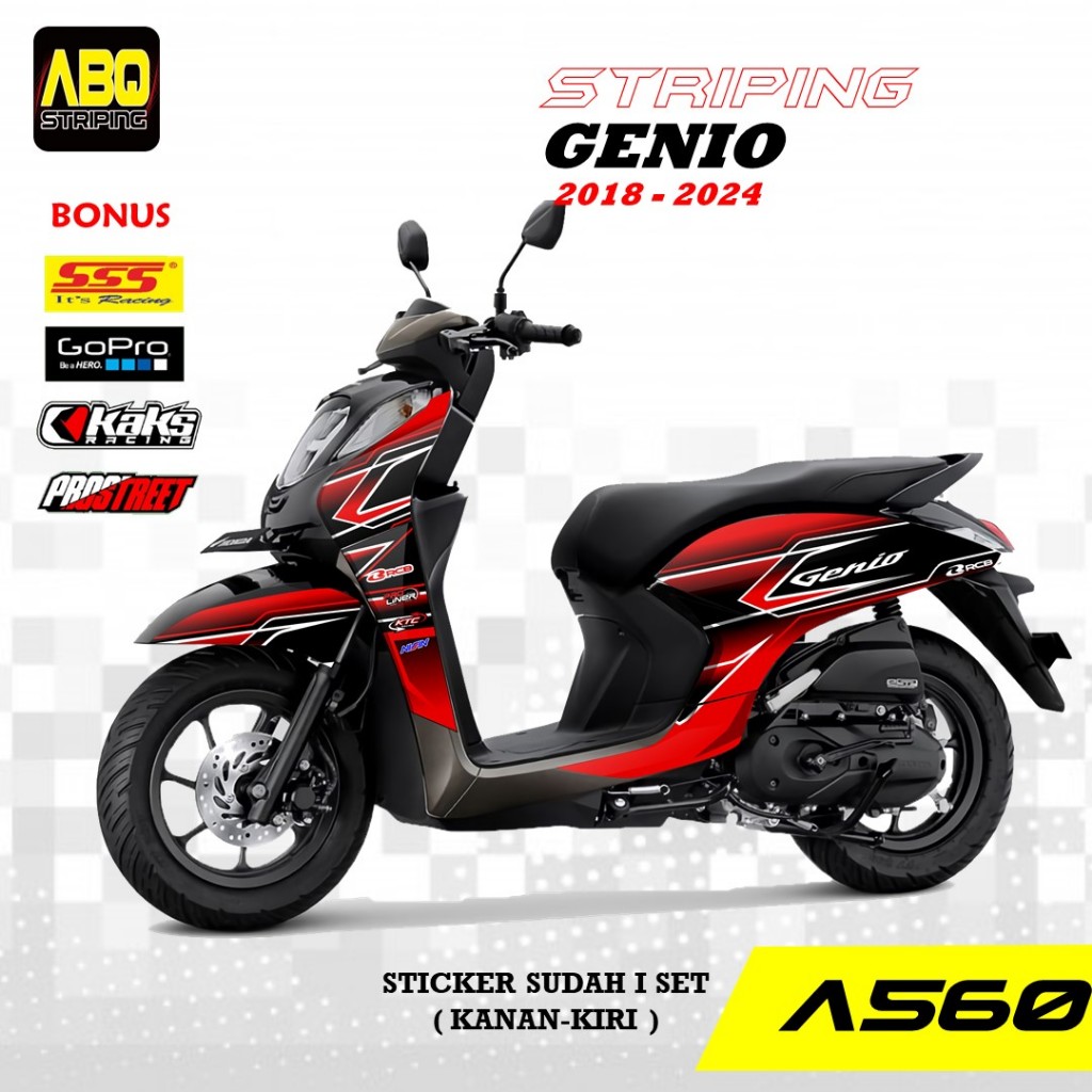 Abq Striping Genio A560 Honda Genio Motorcycle Variation Stickers 2019 ...