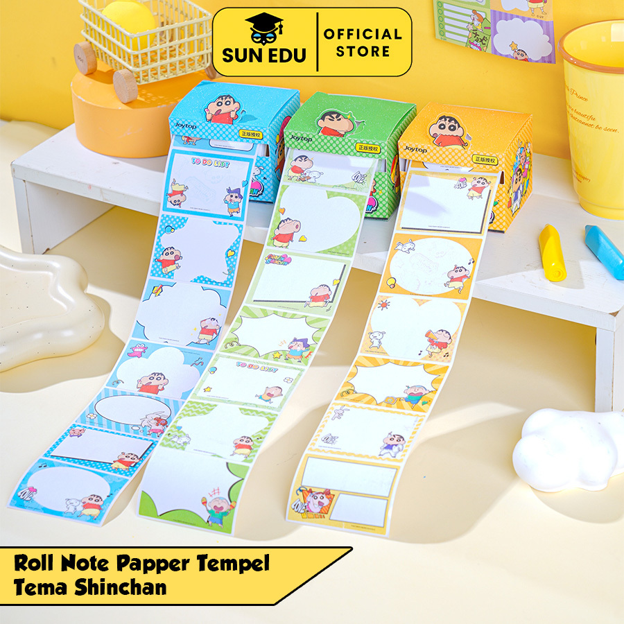Empty Square Label Sticker Memo Roll Crayon Shinchan/ Pull Out Roll ...