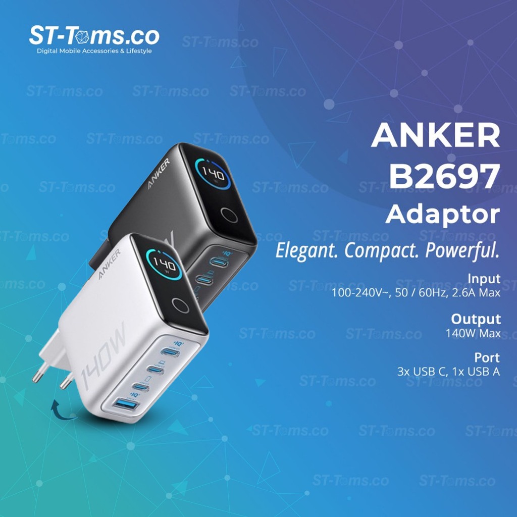 Anker Universal Display Adapter Laptop Charger 140W 4-Port PD 3.1 with ...