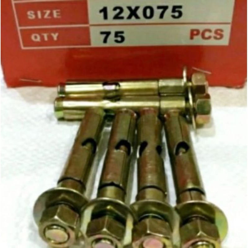 DynaBolt M12 x 75 Concrete Bolt Ramset Wall Anchor Bolt Dinabolt Dyna ...