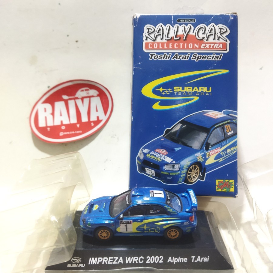 Diecast CMS 1/64 Rally Car Toshi Arai - SUBARU IMPREZA WRC 2002 Alpine ...