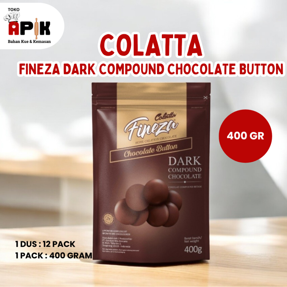 Fineza Dark Compound Chocolate Button Chocolate 400 grams | Shopee Malaysia