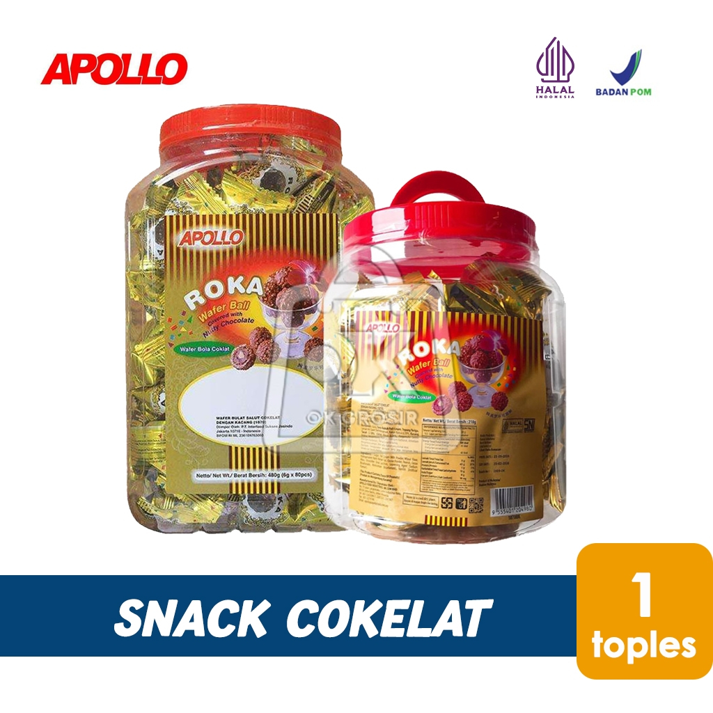 Roka Snack CHOCOLATE Wafer BALL / APOLLO ROKA WAFER BALL CHOCOLATE (1 ...
