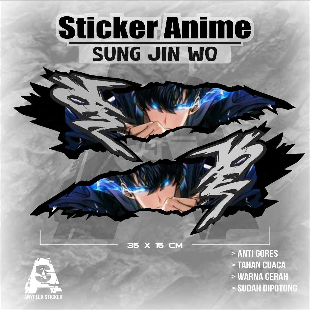 Anime STICKERS Solo leveling sung jin wo FOR MOTORCYCLES Universal ...