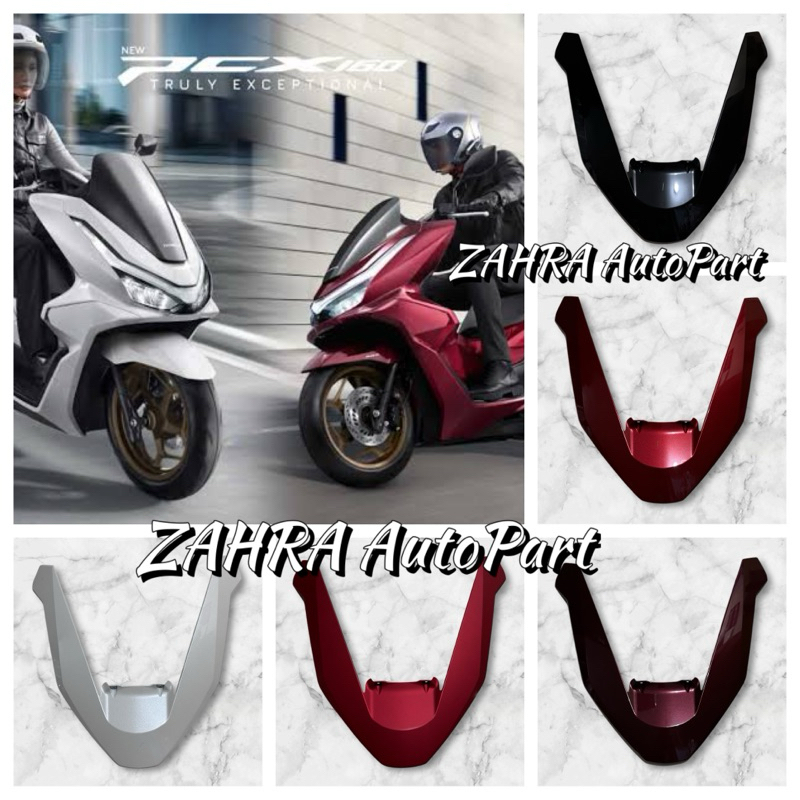 MERAH PUTIH HITAM Front panel garnish Cover front V shield PCX 160 new ...