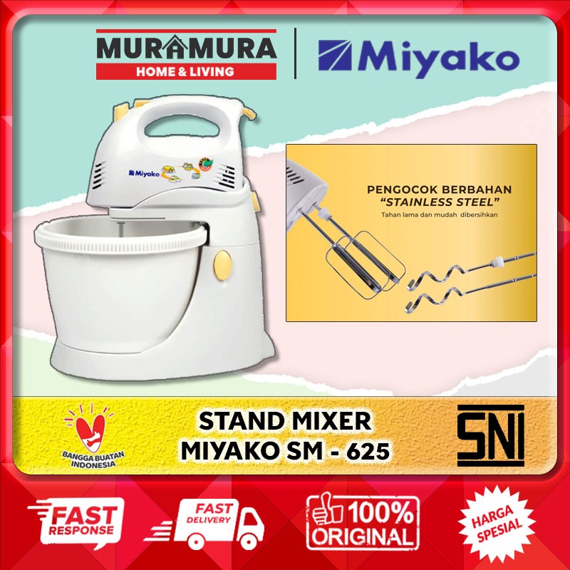 Miyako Stand Cake Mixer SM-625 / Stand Mixer With Bowl Without Lid ...