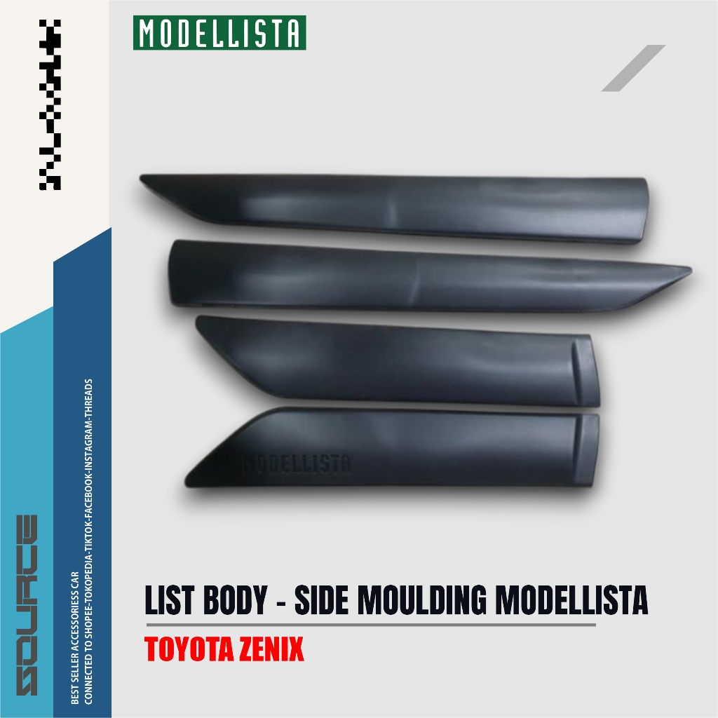 List BODY - SIDE MOULDING MODELLISTA TOYOTA INNOVA ZENIX | Shopee Malaysia