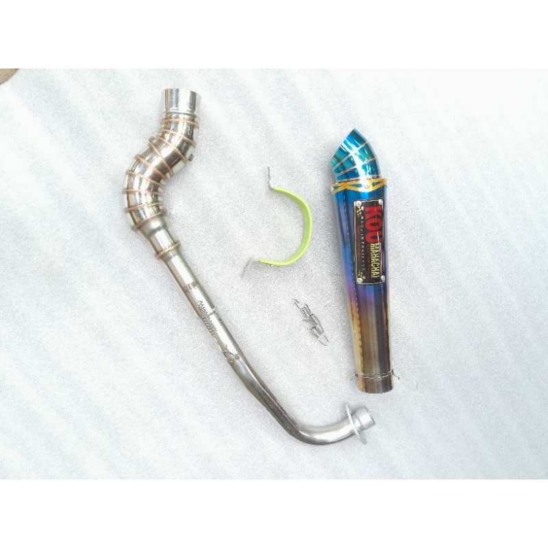 Koumahachai Pipe canister conical open specs exhaust Pipe for Wave 125 ...