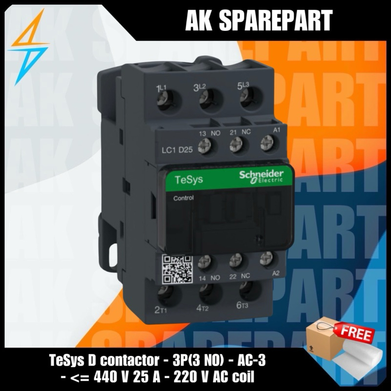 Schneider contactor LC1D25M7 / LC1D25 M7 3P 25A 25 A 220V magnetic ...