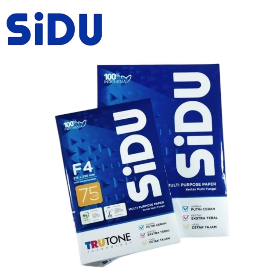 Sidu F4 75 Gsm HVS Paper Contains 500 Sheets Photocopy Paper Folio Size ...