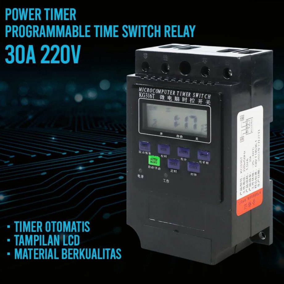 MCB Power Timer Programmable Time Switch Relay 3A 22V TL114 | Shopee ...