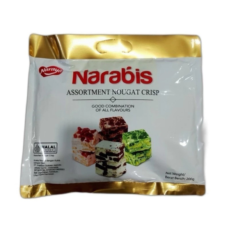 Naraya NAABIS Assortment Nougat Crisp 200g (Strawberry Matcha Chocolate ...