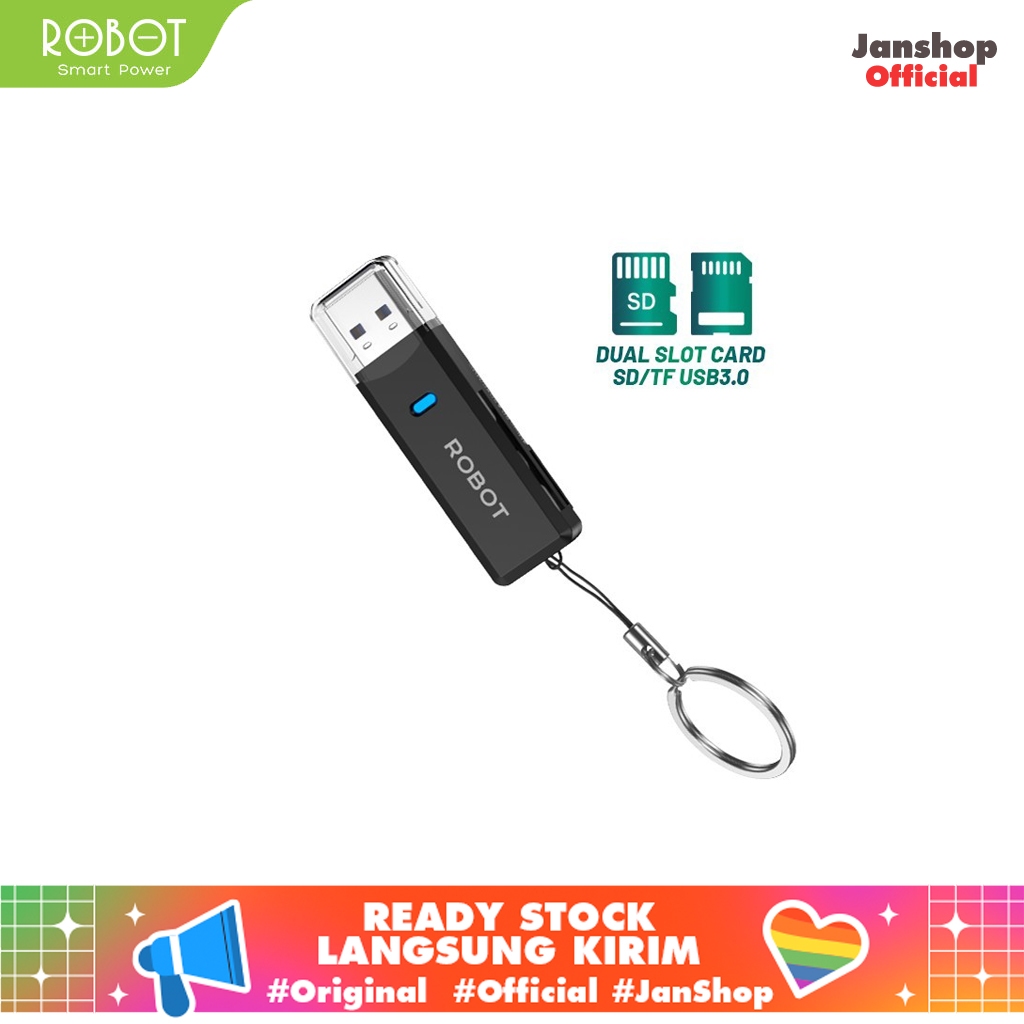 Robot CR102S USB 3.0 with 2 Slot Card Reader Original, 1 Year Official ...