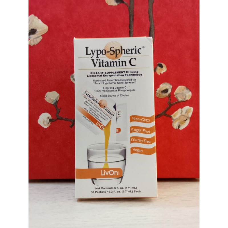 Livon Labs lypo-spheric lypo spheric vitamin C 1000mg 1000 mg lyposomal phospolipids 30 packet ...