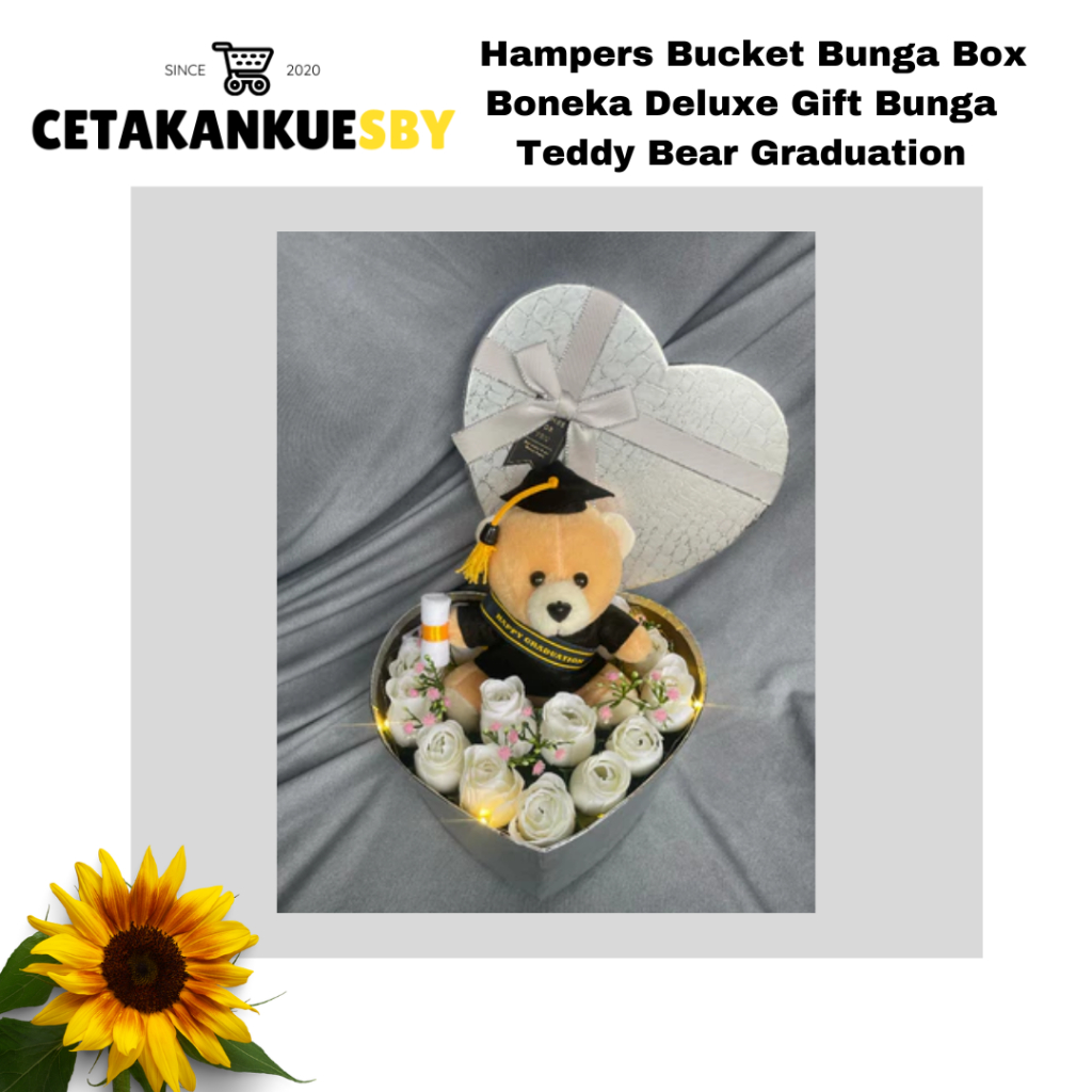 [CKS] Romantic Graduation Flower Gift Jewelry Hampers Flower Bucket Box ...