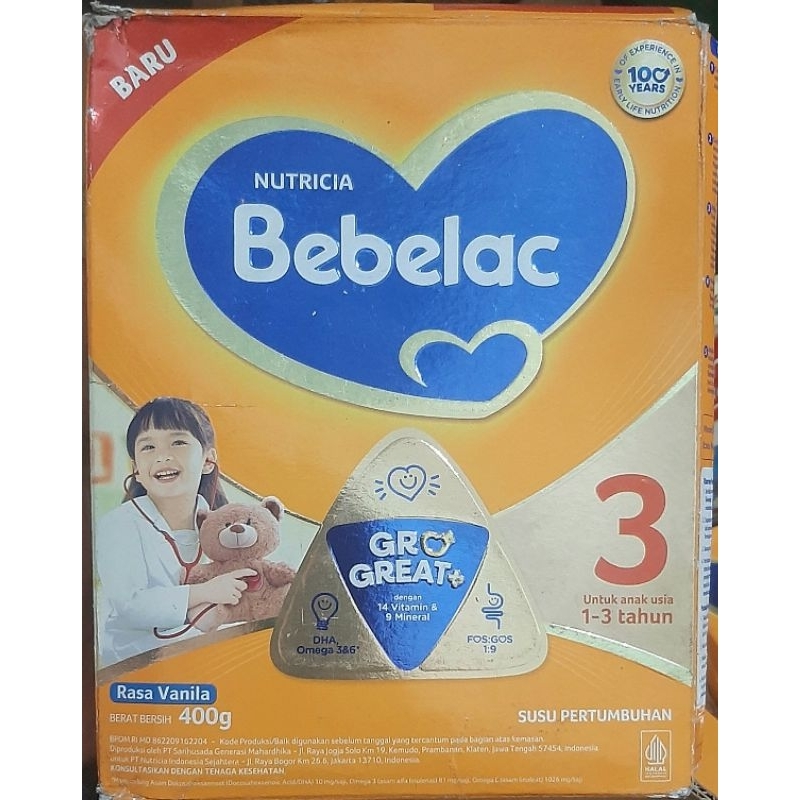 Bebelac GO GREAT 3+ VANILLA 400g (RIJEK BOX) | Shopee Malaysia