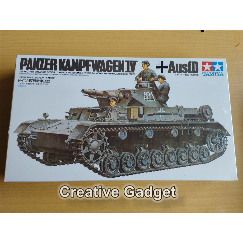 Panzer Kamppfwagen IV Ausf.D + 3 Crew - Model Kit Tamiya 1/35 - German ...