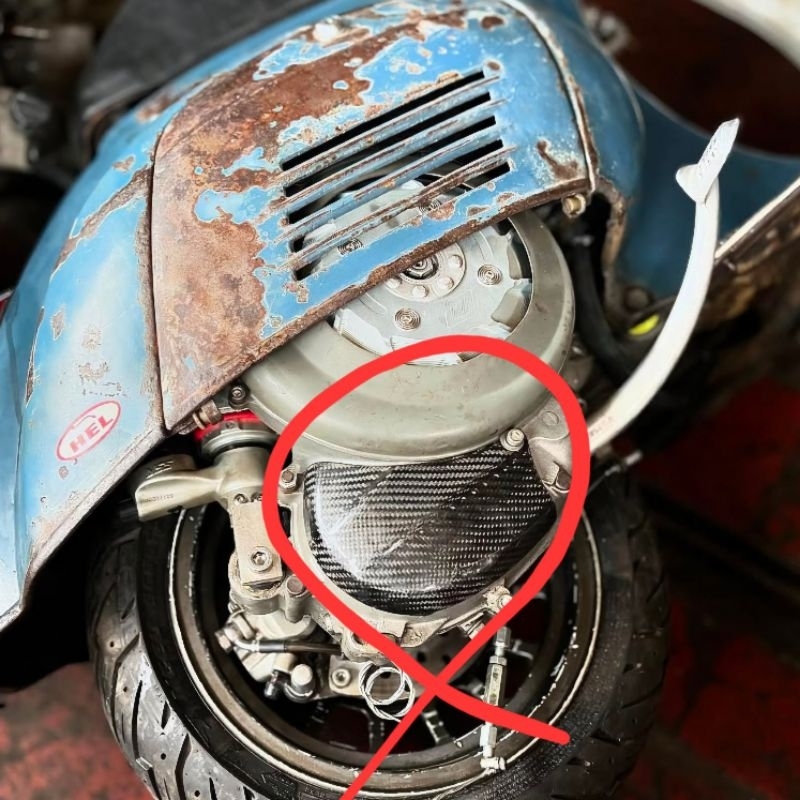 MESIN VESPA PTS MACHINE RENGKES COVER SPECIAL SMALLFRAME CRASH PAD ...