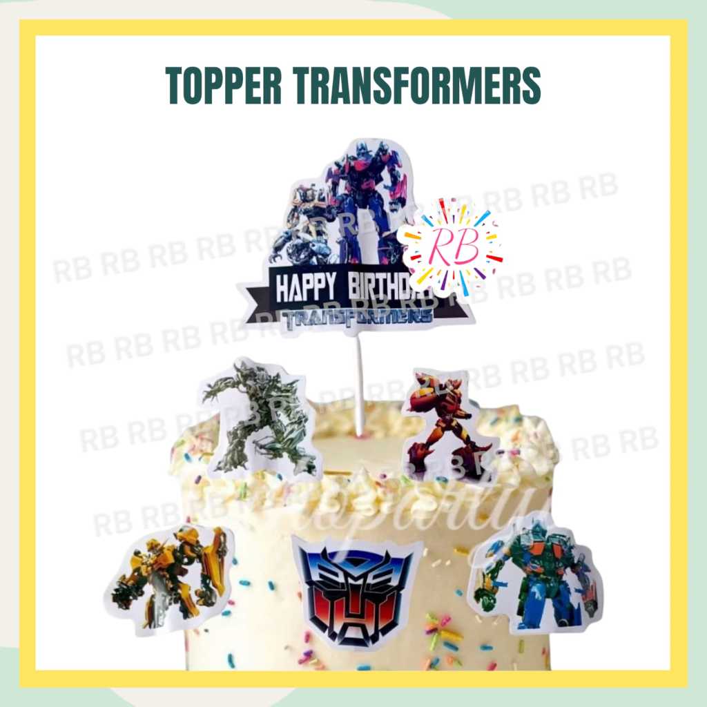 TRANSFORMER Topper / TRANSFORMERS Cake Topper Optimus Prime Bumblebee ...