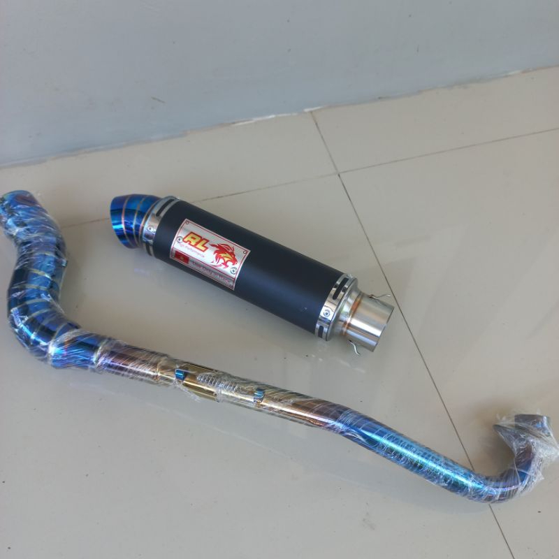 Racing Exzos RED LEO pipe 28mm Open Rusi 110/100 Ex5/Bonus sym/Srl 110 ...
