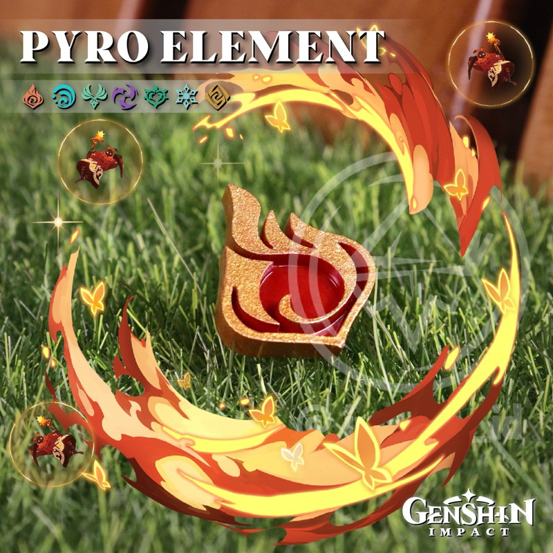 Genshin artisan keycaps pyro element genshin impact keycaps for mechanical keyboard by JUNKIEE ...