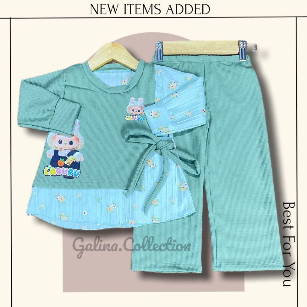 Trendy Viral Labubu Flower Motif Girls' Suits Estimated Age 1-6 years ...