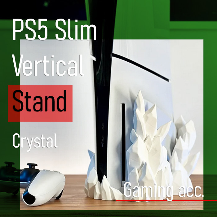 Ps5 Slim Base Vertical Stand CRYSTAL Dock Playstation Bracket Mount ...