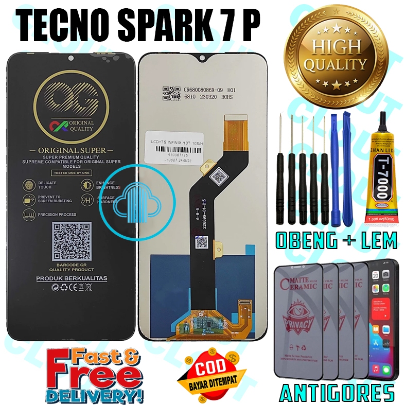 Lcd TOUCHSCREEN TECNO SPARK 7P TOUCHSCREEN ORIGINAL ORI ALL BRAND ...