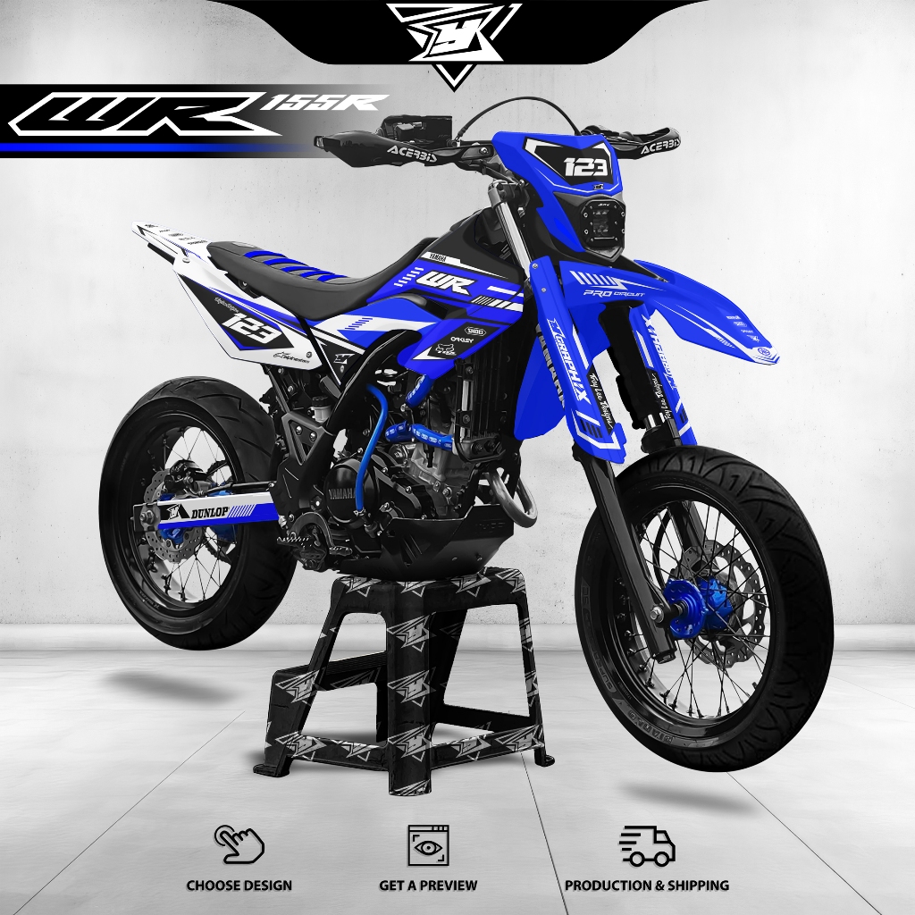 Custom Free WR 155 Full body Supermoto Decal - Yamaha WR 155 YHNS ...