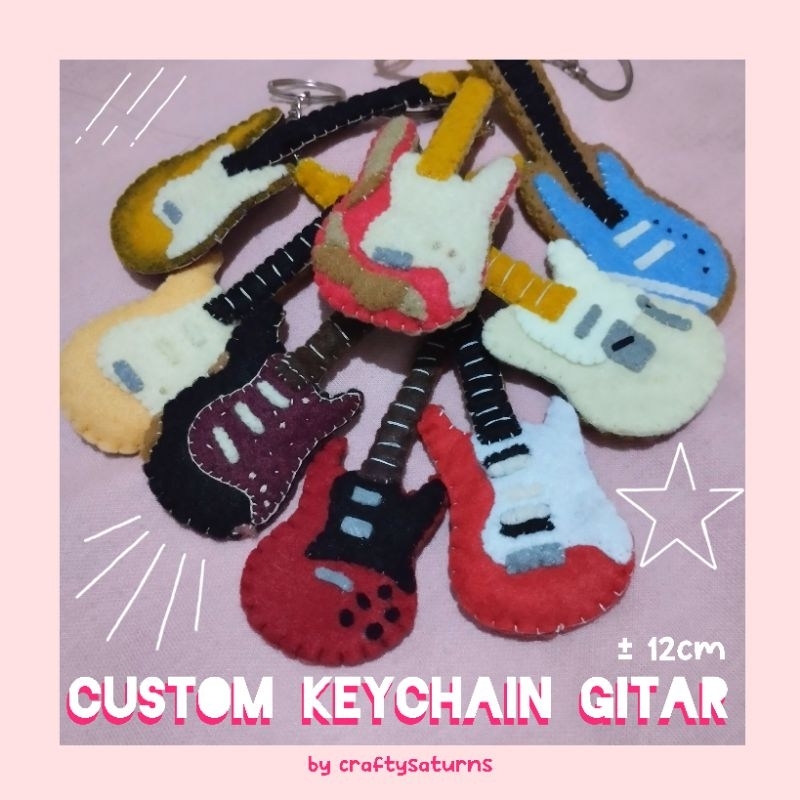 [Made By Order] Custom Guitar Felt Keychain | READ DESCRIPTION | Shopee ...