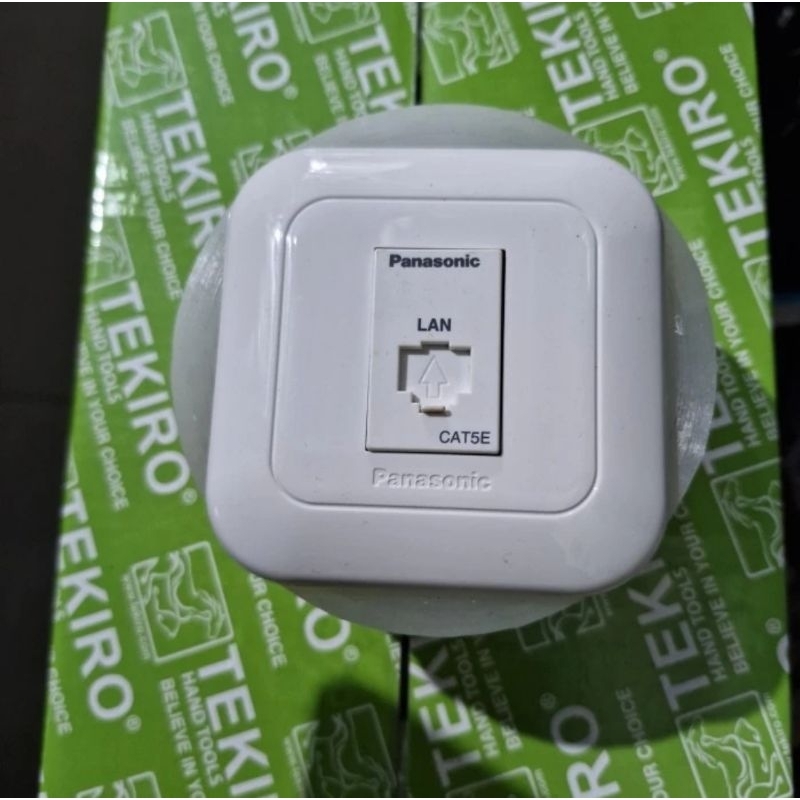 Panasonic socket outlet LAN data RJ45 cat5 RJ 45 cat 5e | Shopee Malaysia