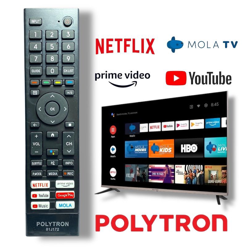 Polytron smart tv 81j172 remote remote smart tv polytron 81j172 tv ...