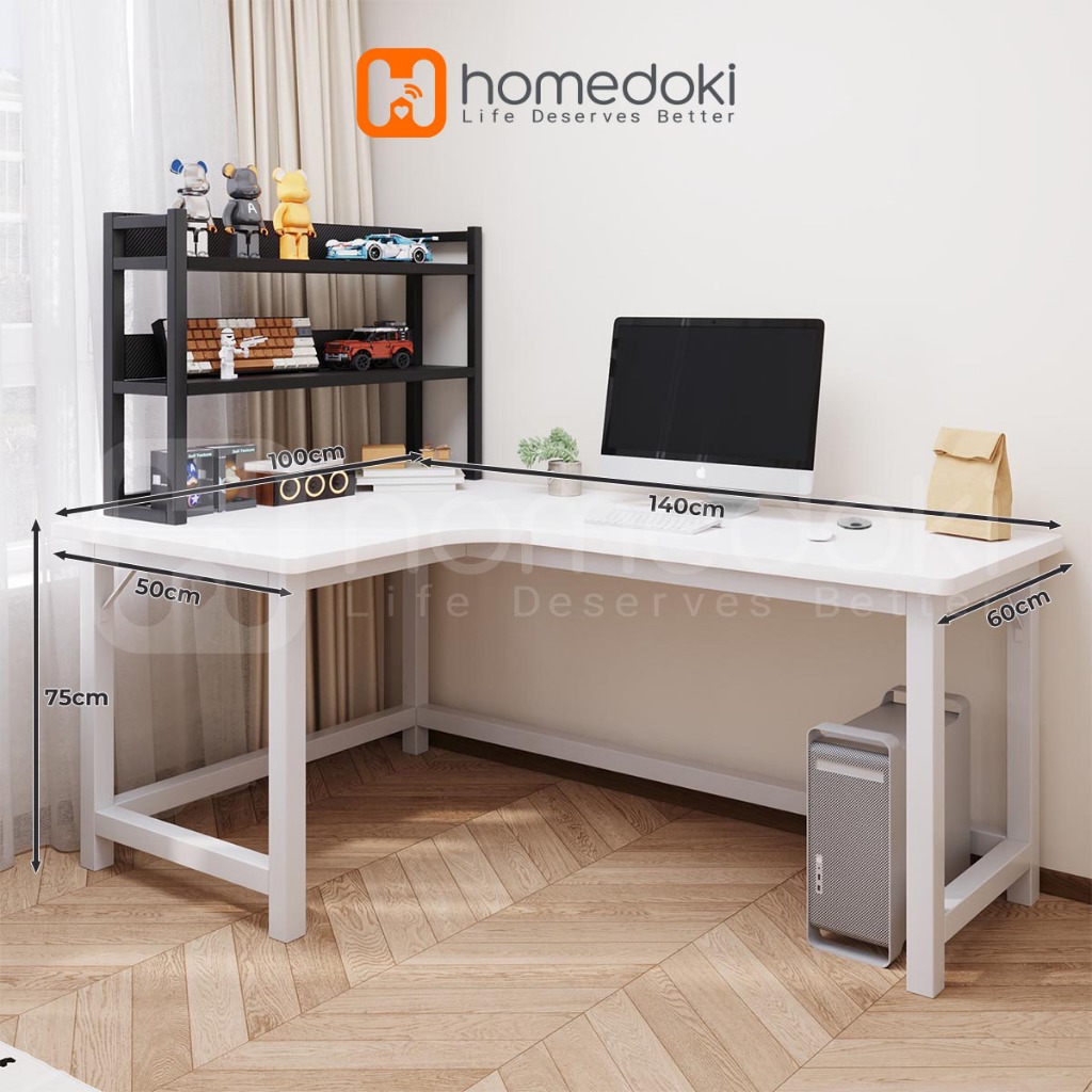 Homedoki Gaming Desk / L shaped Desk / Carbon Fiber Computer Desk ...