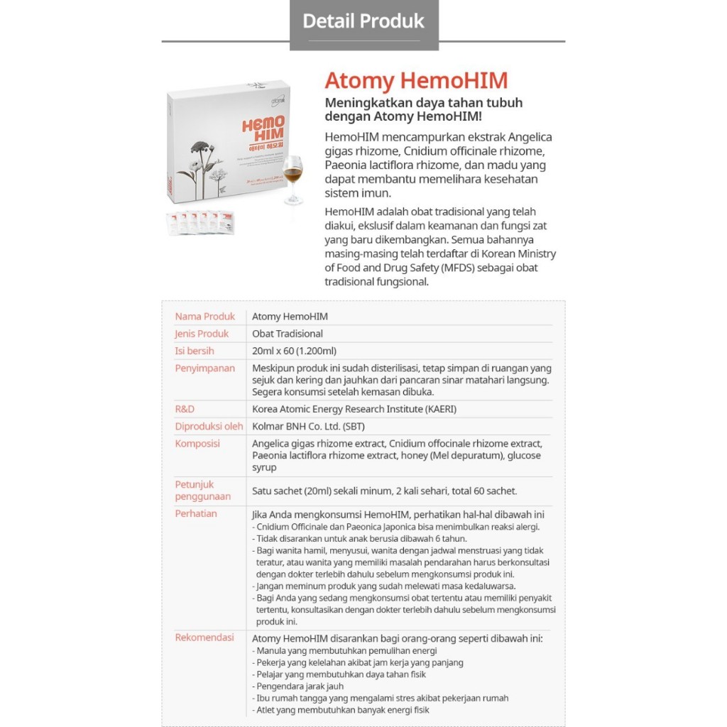 Korean Supplement Hemohim 60 Sachets Original | Shopee Malaysia