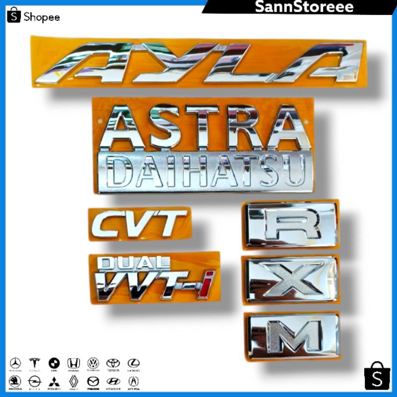 Ayla Emblem Complete Original Chrome 2023 UP/ Original Daihatsu Ayla ...