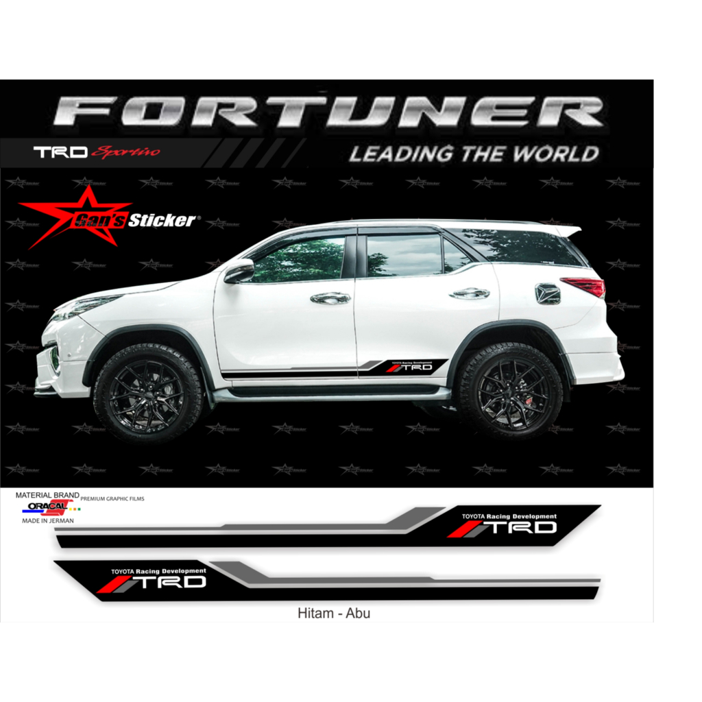 Toyota Fortuner Sticker Toyota Fortuner TRD Sportivo Door Sticker ...
