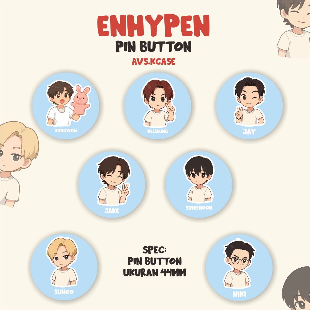 ENHYPEN PIN BUTTON 44MM | Shopee Malaysia