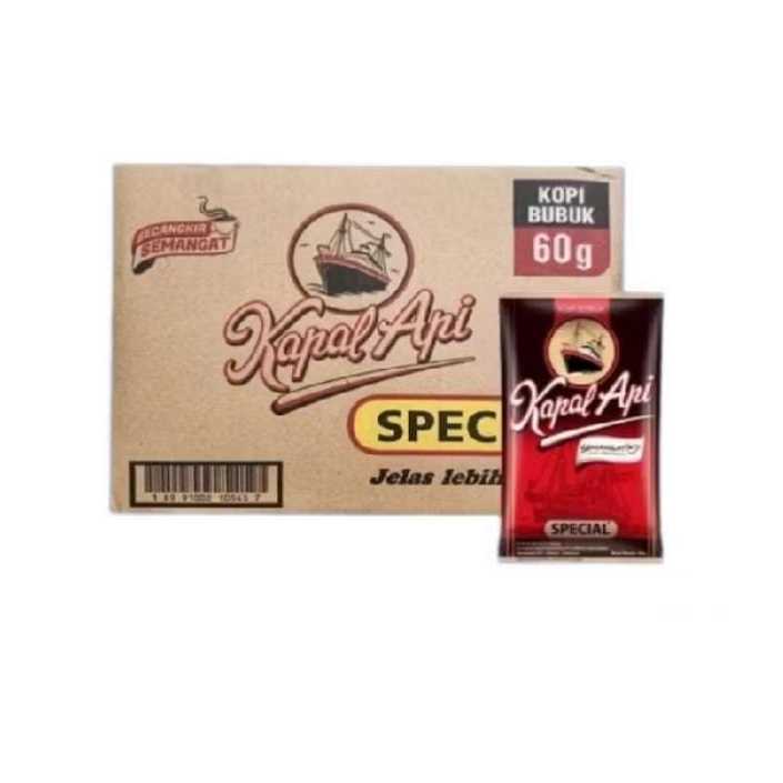 MERAH Kapal Api Special Red Coffee POWDER 60gr Sachet Packaging 1 Box ...