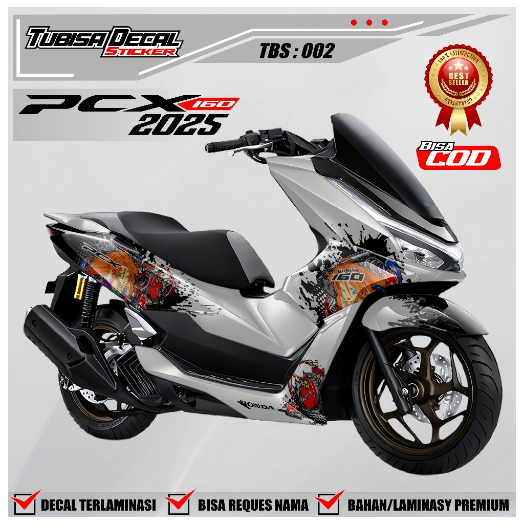 DECAL STICKER FULL BODY PCX 160 2025 - DECAL VARIATION MOTIF ANIME PCX ...