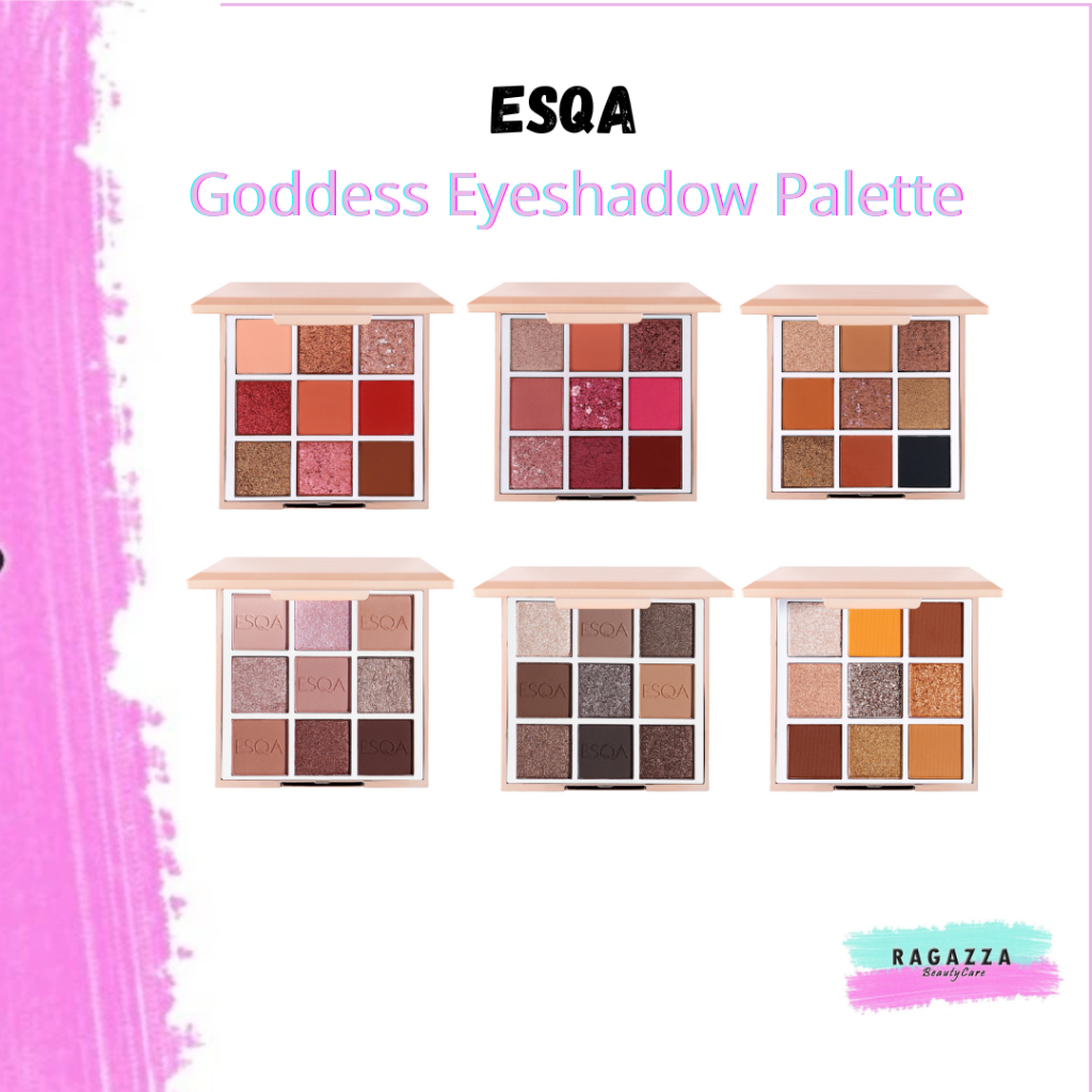ESQA The Goddess Eyeshadow Palette 9 Colors Pink/Peach/ Bronze/ Steel ...